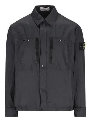 Stone Island Zip-pocket Overshirt Jacket - Blue