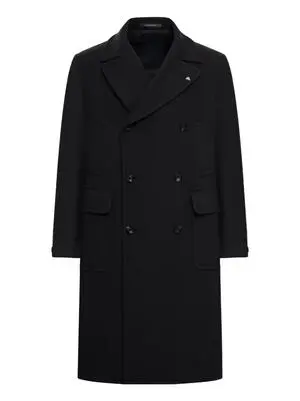Tagliatore Double-breasted Wool Coat - Black
