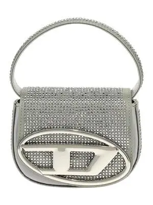 DIESEL® 1dr Xs Logo Plaque Embellished Crossbody Bag - Gray