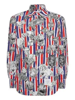 Thom Browne Toile-detail Long-sleeve Shirt - Multicolor