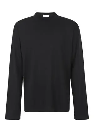 RIER Long Sleeved Crewneck Jersey T-shirt - Black