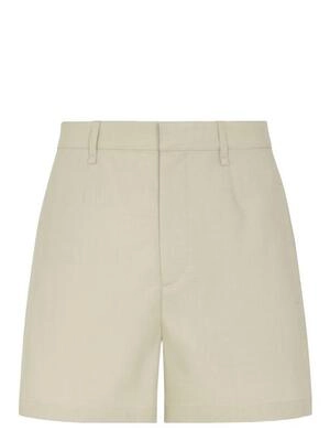 Fendi Logo Patch Bermuda Shorts - Beige