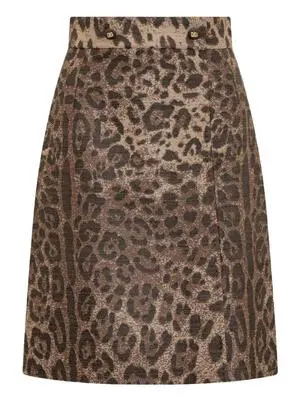 DOLCE & GABBANA Dolce & Gabbana Leopard Print Mini Skirt