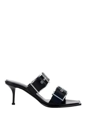 Alexander McQueen Buckled High Heel Sandals - Black