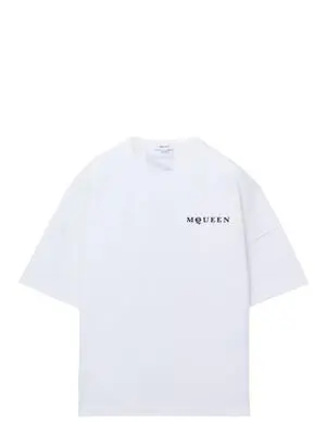 Alexander McQueen Logo Printed Oversized T-shirt - White