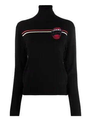 Chloé Intarsia Knit Turtleneck Sweater - Black