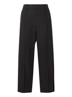 Vince High-waisted Tapered Trousers - Black