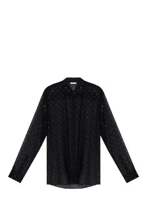 Oseree Stud-embellished Shirt - Black