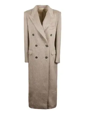 TAGLIATORE Tagliatore Double-Breasted Alpaca Wool Tailored Coat