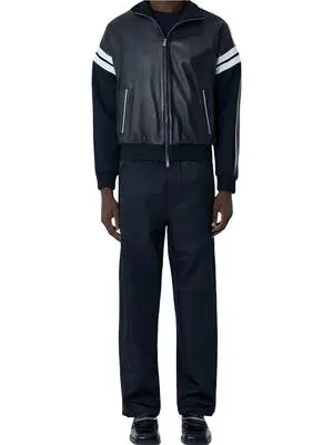 WALES BONNER Satin Twill Track Pants - Black