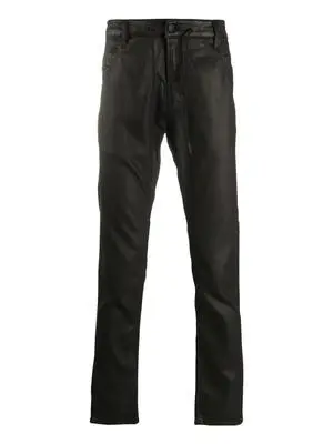 DIESEL® Coated Straight-leg Jeans - Black