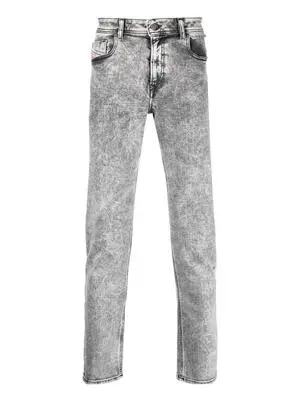 DIESEL® Diesel Marble-Pattern Slim-Fit Jeans Gray