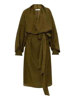 SALVATORE FERRAGAMO Salvatore Ferragamo Long-Sleeved Draped Dress With Slit Back