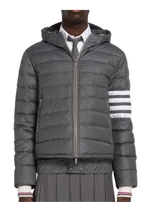 Thom Browne 4-bar Padded Jacket - Medium Gray