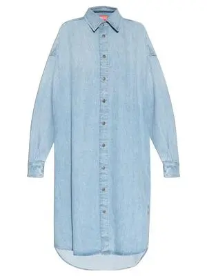 DIESEL® Oversized Denim Shirt Dress - Blue