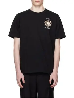 Casablanca Logo Crew Neck T-shirt - Black