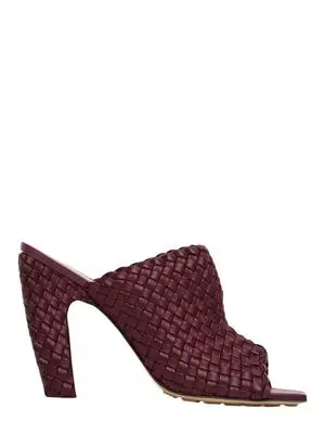 Bottega Veneta Canalazzo Open Toe High Heel Sandals - Red