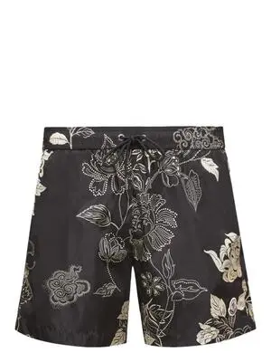Moncler Floral Print Swim Shorts - Black