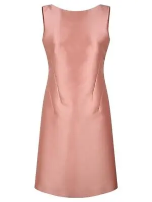 Alberta Ferretti Satin Sleeveless Midi Dress - Rosa