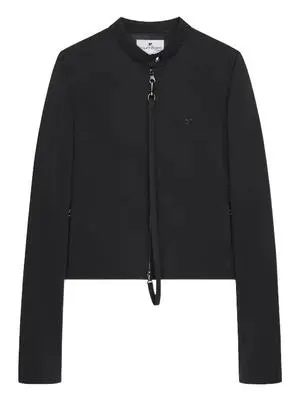 COURREGES Zip-up City Jacket - Black