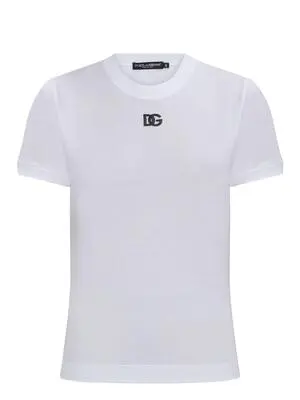 DOLCE & GABBANA Dolce & Gabbana Logo Embroidered Crewneck T-Shirt