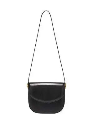 JIL SANDER Coin Foldover Crossbody Bag - Black