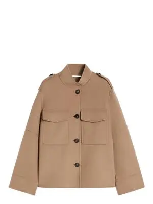 Max Mara Long Sleeved Button-up Coat - Sand-colored