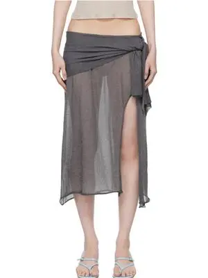PALOMA WOOL Paloma Wool Gray Dakota Midi Skirt
