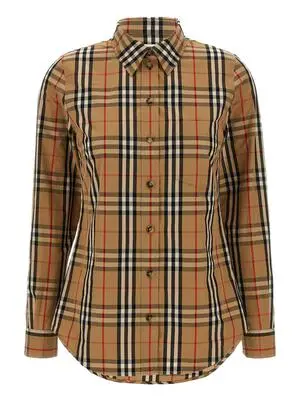 Burberry Burberry Checked Long-Sleeve Shirt Brown