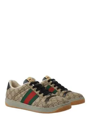 Gucci Logo Lace-up Sneakers - Gray