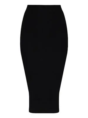 Dolce & Gabbana Ribbed Midi Pencil Skirt - Black