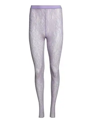 Wardrobe.NYC Lace Stirrup Leggings - Gray