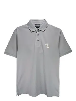 Emporio Armani Logo Short-sleeved Polo Shirt - Gray