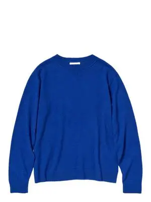 Auralee Fine-knit Round Neck Sweater - Royal Blue