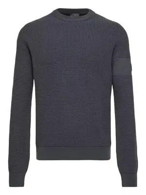 Moncler Logo Patch Crewneck Jumper - Dark Gray