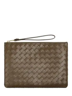BOTTEGA VENETA Bottega Veneta Intrecciato Flat Pouch Wristlet