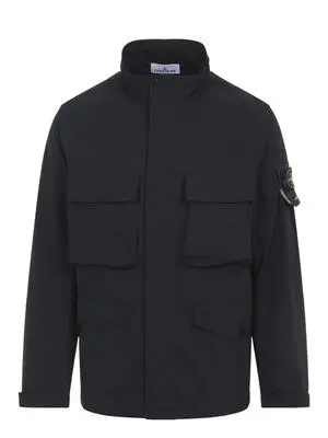 Stone Island Logo Patch Detail Jacket - Black