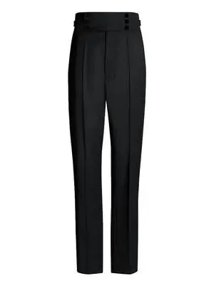 MAISON MARGIELA Pleated Tapered Wool Trousers - Black