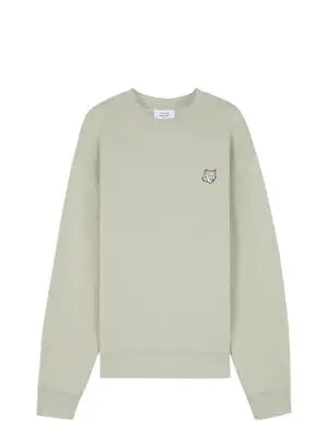 Maison Kitsuné Bold Fox Head Patch Crewneck Sweatshirt - Ash Tree
