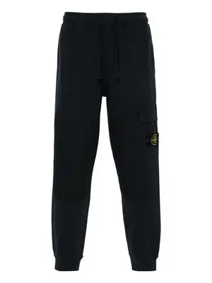 Stone Island Logo Patch Drawstring Trousers - Blue