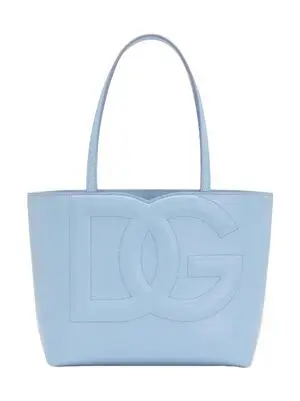 Dolce & Gabbana Dg Logo Embossed Small Tote Bag - Sky-blue