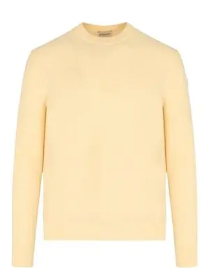 Moncler Logo Patch Crewneck Jumper - Nude