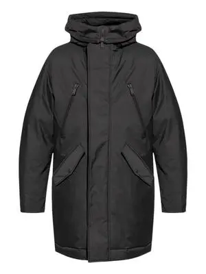 Dsquared2 Hooded Funnel Neck Coat - Black