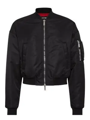 Dsquared2 Zip-up Bomber Jacket With Ribbed Details - Black