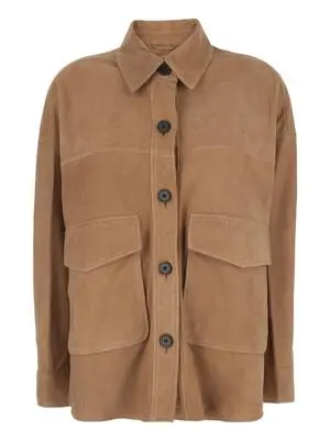 ARMA Arma Suede Button Patch Pocket Jacket