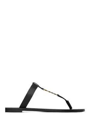 Saint Laurent Cassandre Logo Plaque Slides - Black