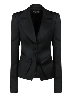 TOM FORD Single-breasted Tailored Blazer - Black