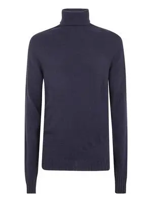 MD75 Roll-neck Knitted Top - Blue