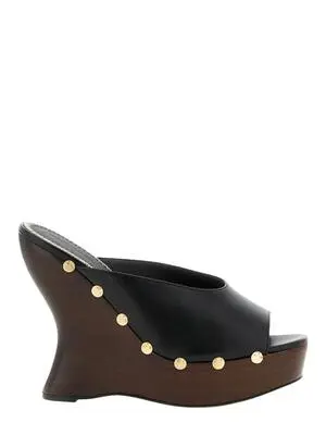 Magda Butrym Studded Open Toe Mules - Black