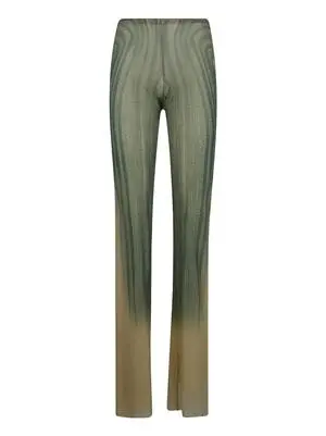 JEAN PAUL GAULTIER Spiral Print Trousers - Green